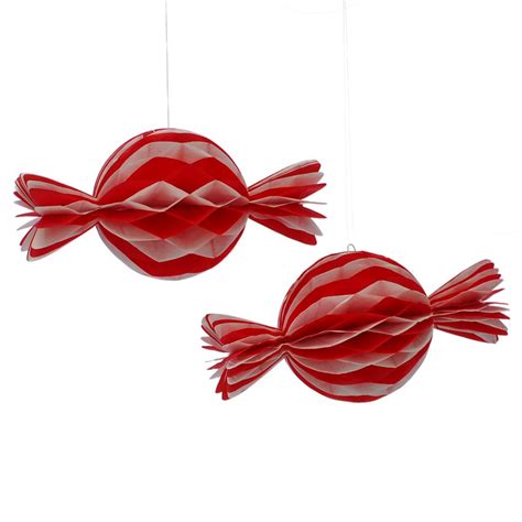 Paper Candy Hanging Decoration At The Christmas Shop