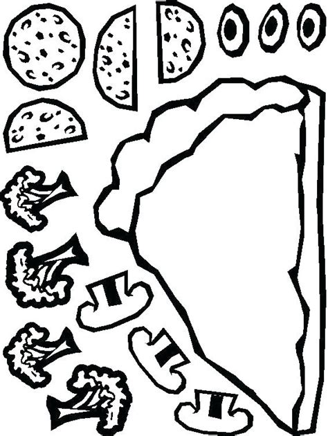 Pizza Toppings Coloring