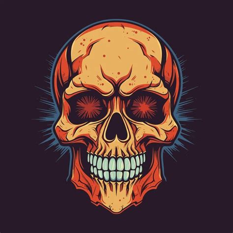 Premium Vector Human Skull Illustration Vector
