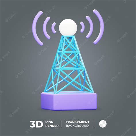 Premium Psd 3d Icon Tower Signal