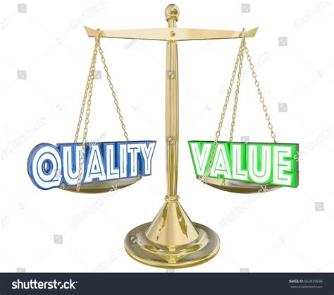 Quality Vs Value Best Product Scale Stock Illustration 562839838