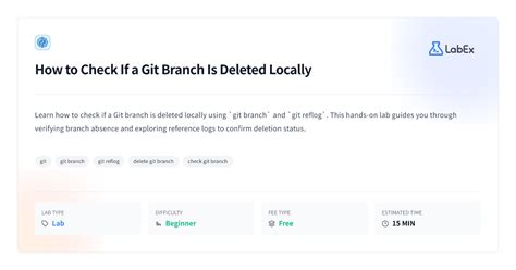 How To Check If A Git Branch Is Deleted Locally Labex
