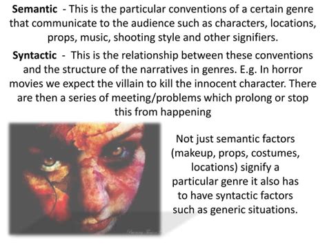 Semantic And Syntactic Pptx Horror Genres