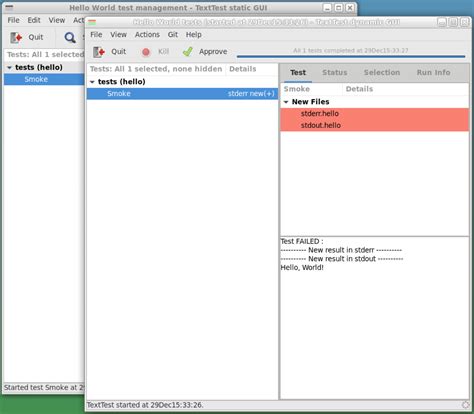 Write A Test For A Hello World Script