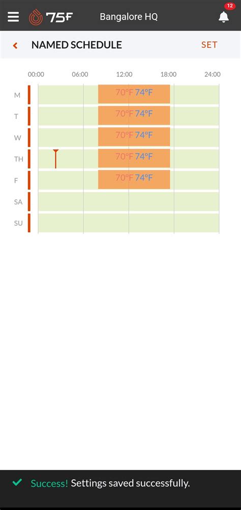 Applying Named Schedules App Version Climavision