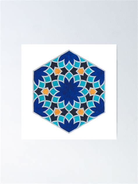 Twelvefold Biomorphic Islamic Pattern Poster For Sale By Lieve