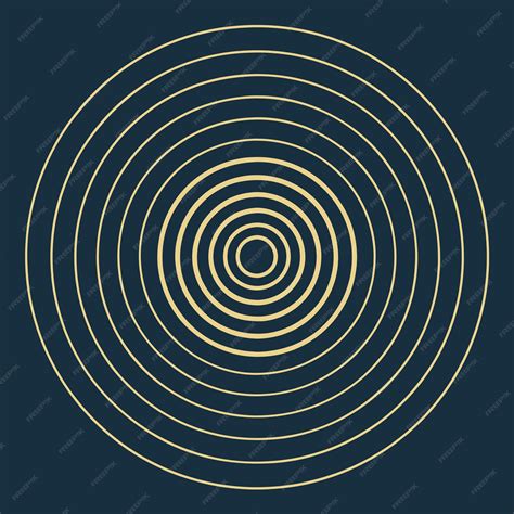 A Minimalist Pattern Using Concentric Circles Created From Simple Thin