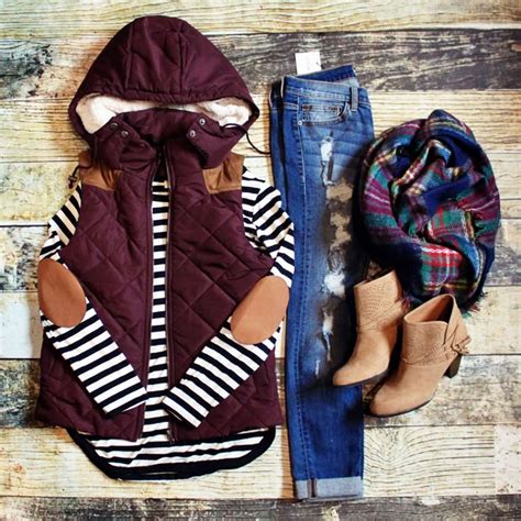 Burgundy Vest With Faux Fur Lined Hood Not Removable And Faux Suede