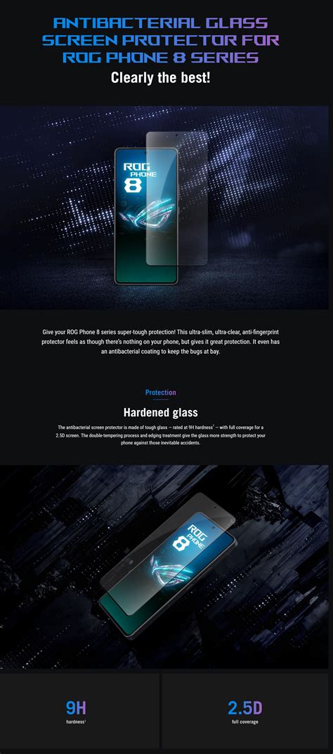 Official Asus Rog Phone 8 Pro Hd Tempered Glass Screen Protector