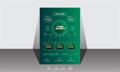Premium Vector A Poster For Cyber Security Security Poster Template