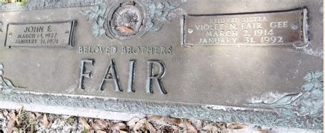 Violet N Fair Gee 1914 1992 Find A Grave Memorial