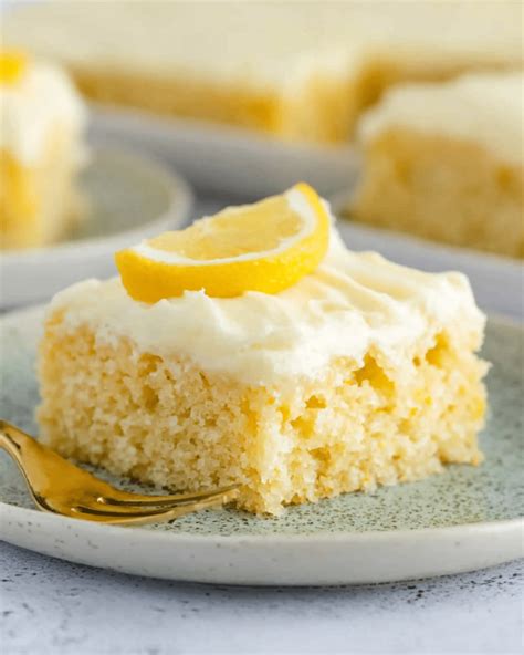 Lemon Sheet Cake With Cream Cheese Frosting Best Treat