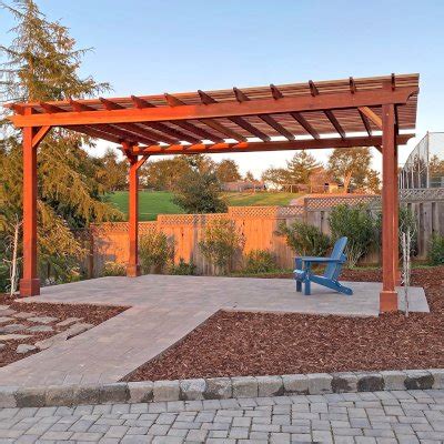 Traditional Wooden Garden Pergola Custom Made From Redwood