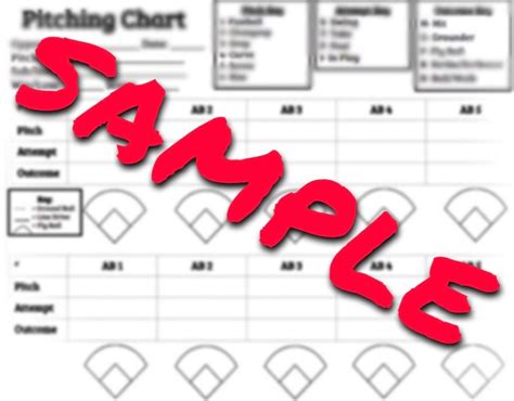 Softball Pitching Chart Etsy