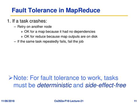 eecs 262a advanced topics in computer systems lecture 21 comparison of parallel db cs mr and