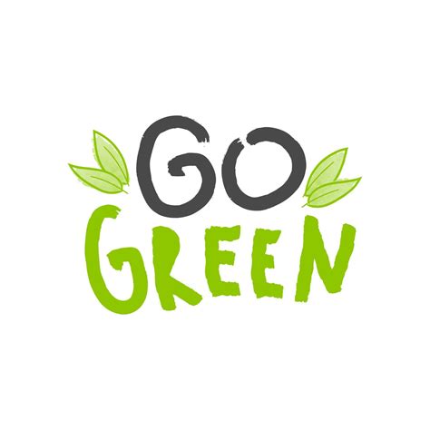 Calligraphy Go Green Vector Hand Drawn Sign 11795780 Vector Art At