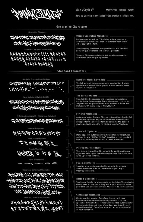 Manystyles™ Generative Graffiti Font Etsy