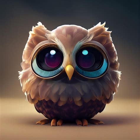 Premium Ai Image Cute And Adorable Owl With A Big Eye