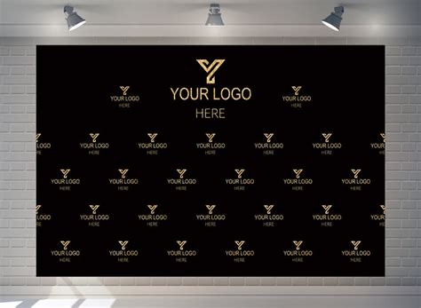 Personalized Step And Repeat Logo Wall Photography Backdrop Custom