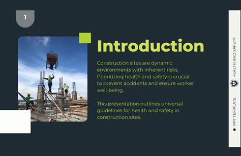 Health And Safety In Construction Ppt Template Download