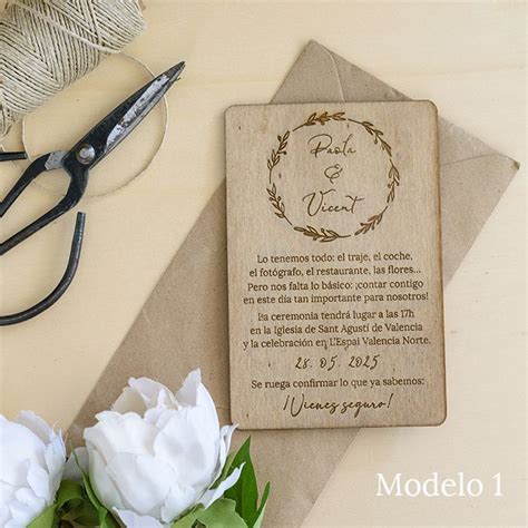 Invitaciones De Boda En Madera Personalizadas Y Ecológicas