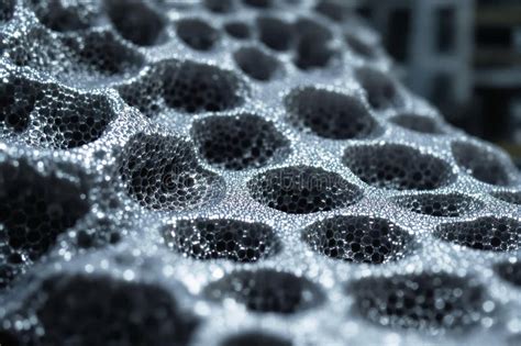 Metal Foam Structure With Honeycomb Generative Ai Stock Illustration Illustration Of Pattern