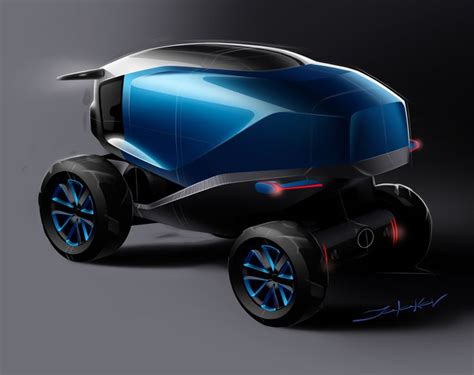 Carro Elétrico Com Rodas Azuis Дизайн транспорта Автомобили Машины