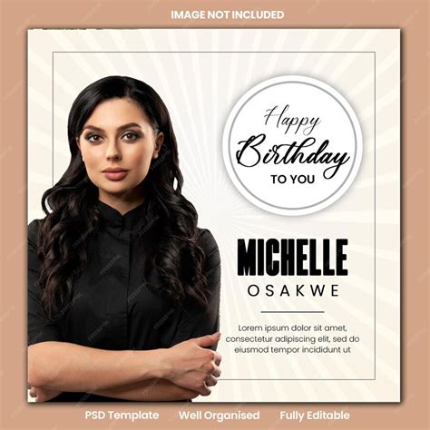 Premium Psd Ray Background Birthday Celebrant Design Flyer