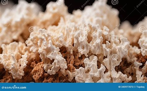 Natural Fungus Mycelium Network Texture Closeup Filaments Of Fungi