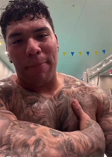 Stud Showing Off His Giant Pecs