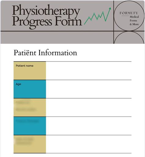 Comprehensive Physical Therapy Progress Form Template Editable