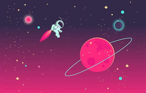 Astronauta De Dibujos Animados Jugando Exterior Espacio Astronauta Fondo Dibujos Animados