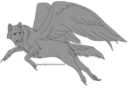 Blitz Aralez Winged Wolf Base Wolf With Wings Base Winged Wolf Drawing