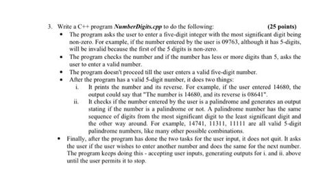 solved 3 write a c program numberdigits cpp to do the