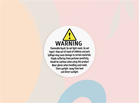 350 Reed Diffuser Safety Warning Labels Stickers Multipack Etsy