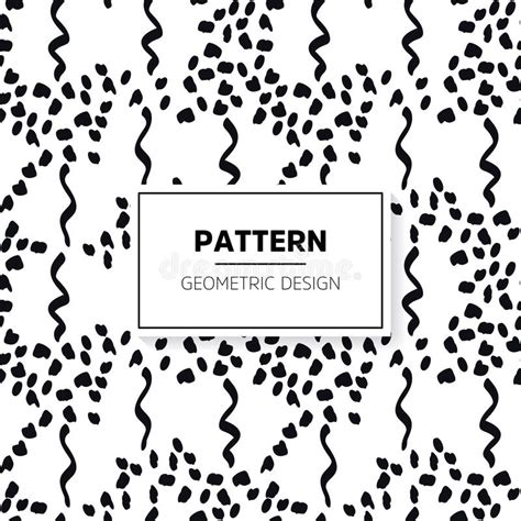 Monochrome Abstract Striped Texture Seamless Pattern For Background Stock Vector Illustration