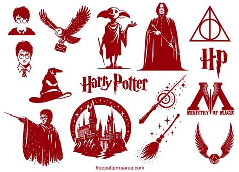 Harry Potter Silhouettes Free Vector Designs Collection Freepatternsarea