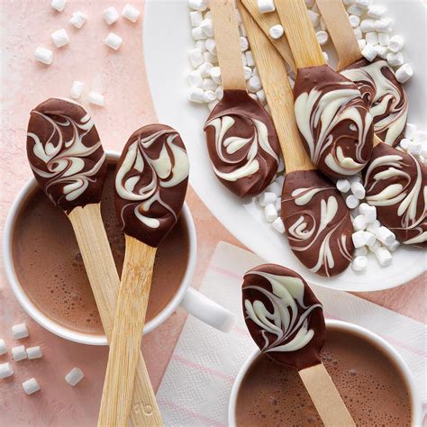 Chocolate Dipped Beverage Spoons T Idea Recipe Hot Chocolate