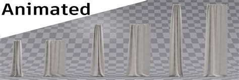 Animated Curtain Fabric Openingclosing Animation 3d Model Animated Cgtrader