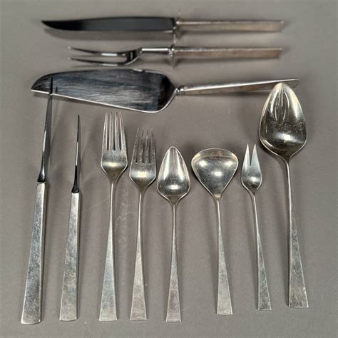 Lot 006 Thirty Nine Pcs Of Sterling Silver Flatware By Reed And Barton In