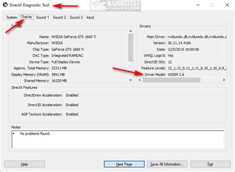 How To Check Driver Model Wddm Version In Windows Majorgeeks