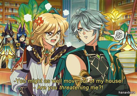 Alhaitham Tighnari Kaveh And Cyno Genshin Impact Drawn By