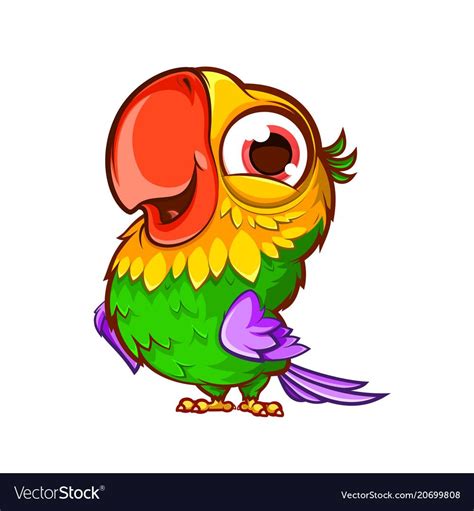 Cartoon Parrot Drawing