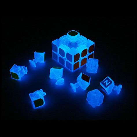 Classic Magic Cube Toys 3x3x3 Pvc Sticker Block Puzzle Speed Cube Dark Luminous Sale