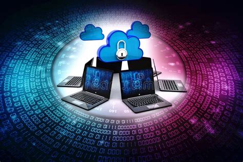 Cloud Computing Concept Cloud Computing Devices 3d Render Stock