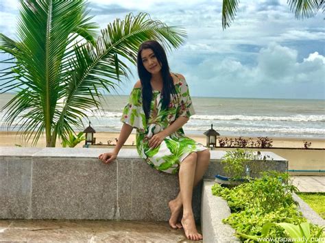 Yu Thandar Tin Beach Fashion Style Fun Shots At Chaung Thar Hotel