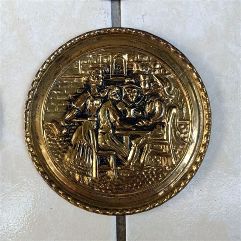 Vintage Peerage Embossed Brass Wall Hanging Plates On Carousell