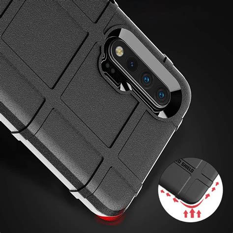 Grid Texture Shockproof Case For Huawei Nova T Black