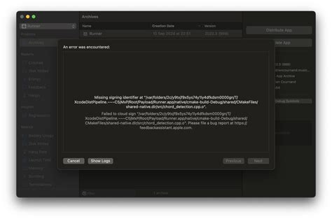 Linking A Library Created By Cmake To My Ios App Gives Me Missing Signing Identifier Usage