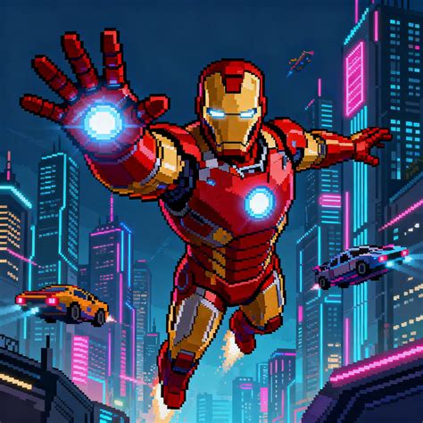 Iron Man Pixel Art Create Iconic Designs With Ai